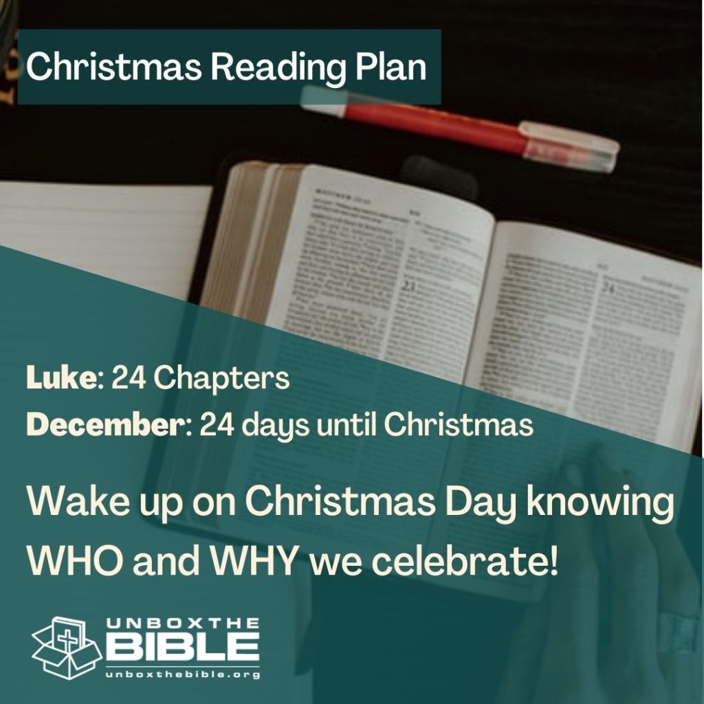 Christmas Bible reading plan - Unbox The Bible